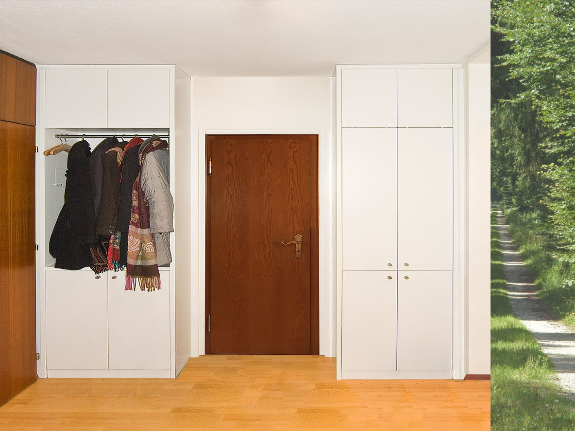 Einbaudielenschränke mit offener Garderobe | urbana möbel München